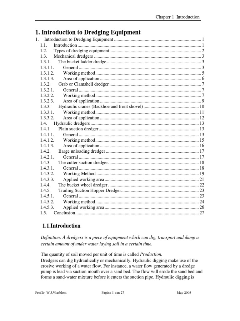 Chapter 1 Introduction | PDF | Dredging | Nature