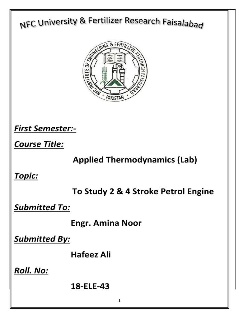 Thermo Ex.1 | PDF | Internal Combustion Engine | Piston