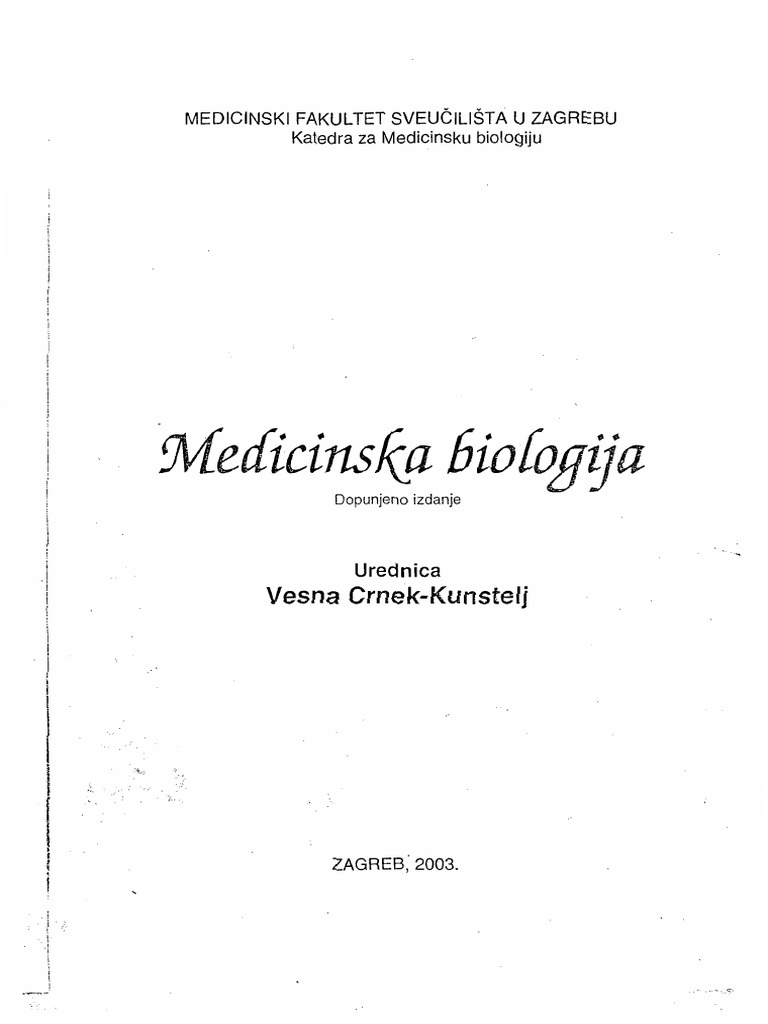 Medicinska Biologija-Skripta | PDF