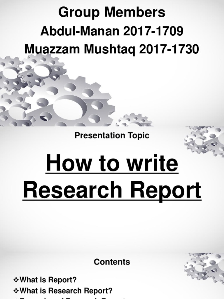 How to Write a Research Report Guide | PDF