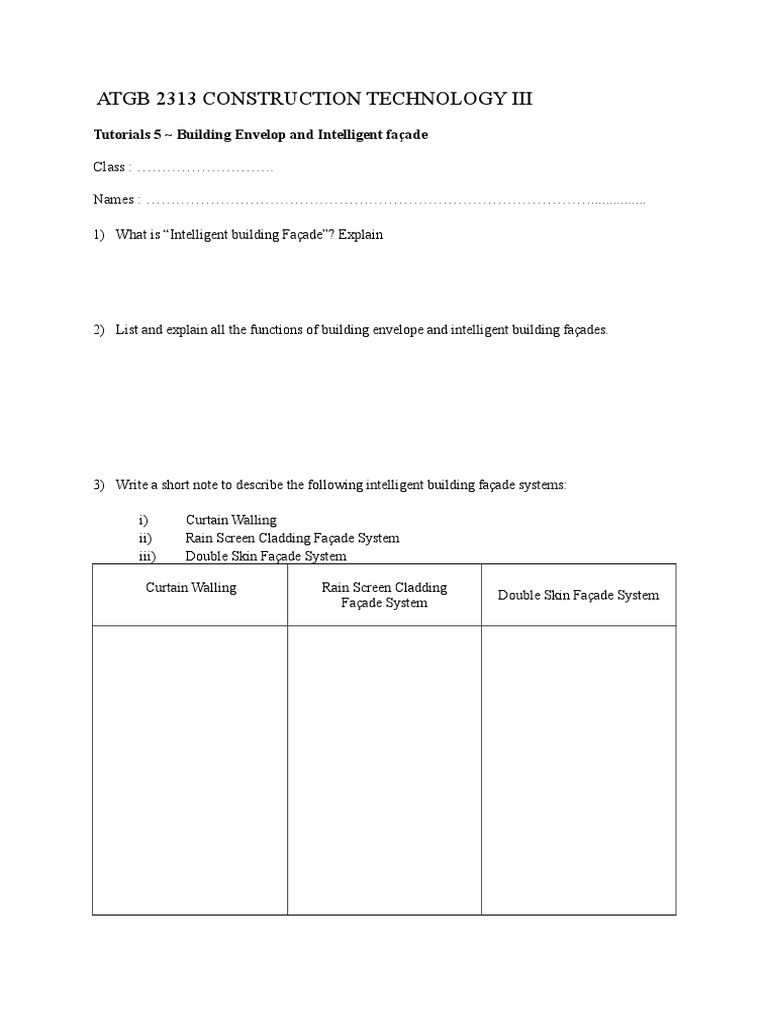 T5-Building Envelope and Intelligent Fascade (DONE) | PDF