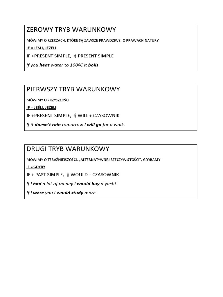 Tryby Warunkowe | PDF