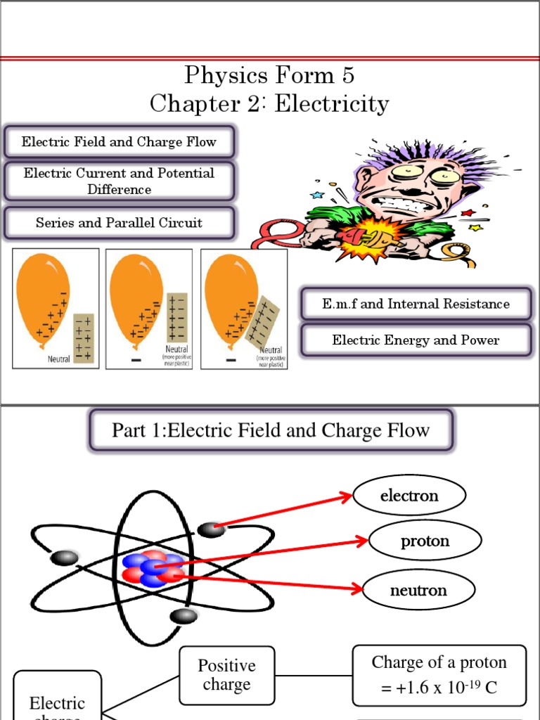Electricity Part 1 Students | PDF | Electric Charge | Electric Current