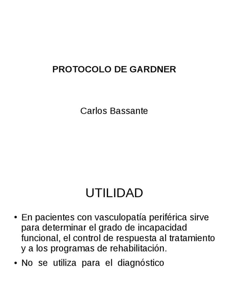 Protocolo de Gardner | PDF | Diagnostico medico | Enfermedades y trastornos