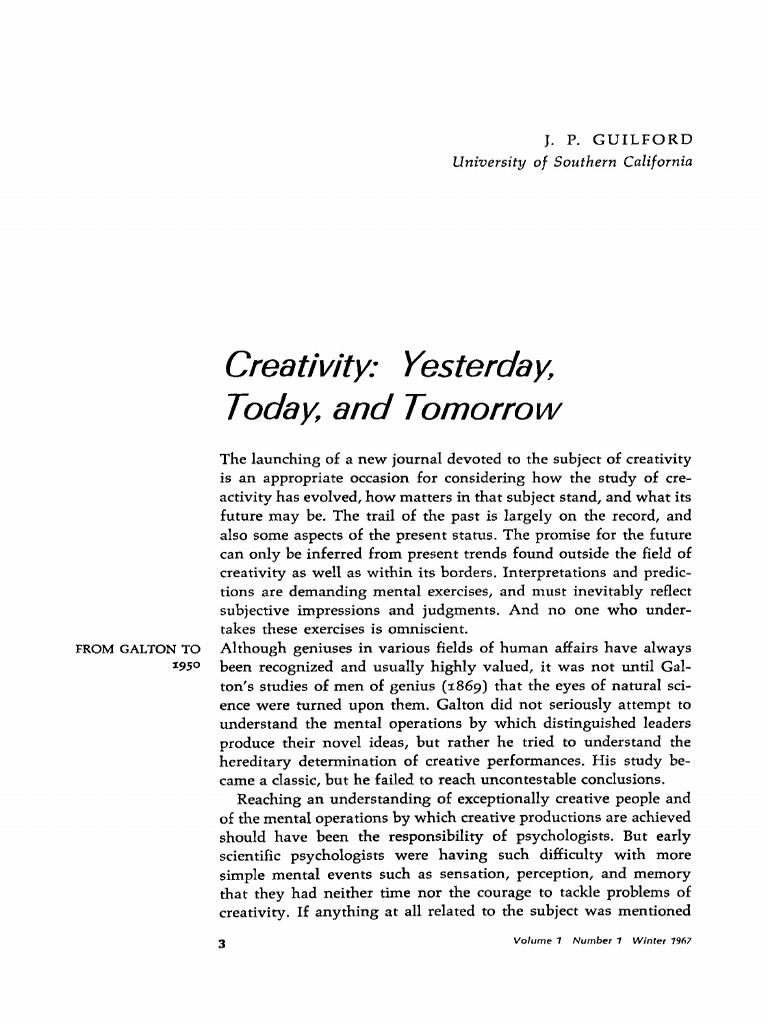 Guilford 1967 | PDF | Creativity | Intelligence Quotient