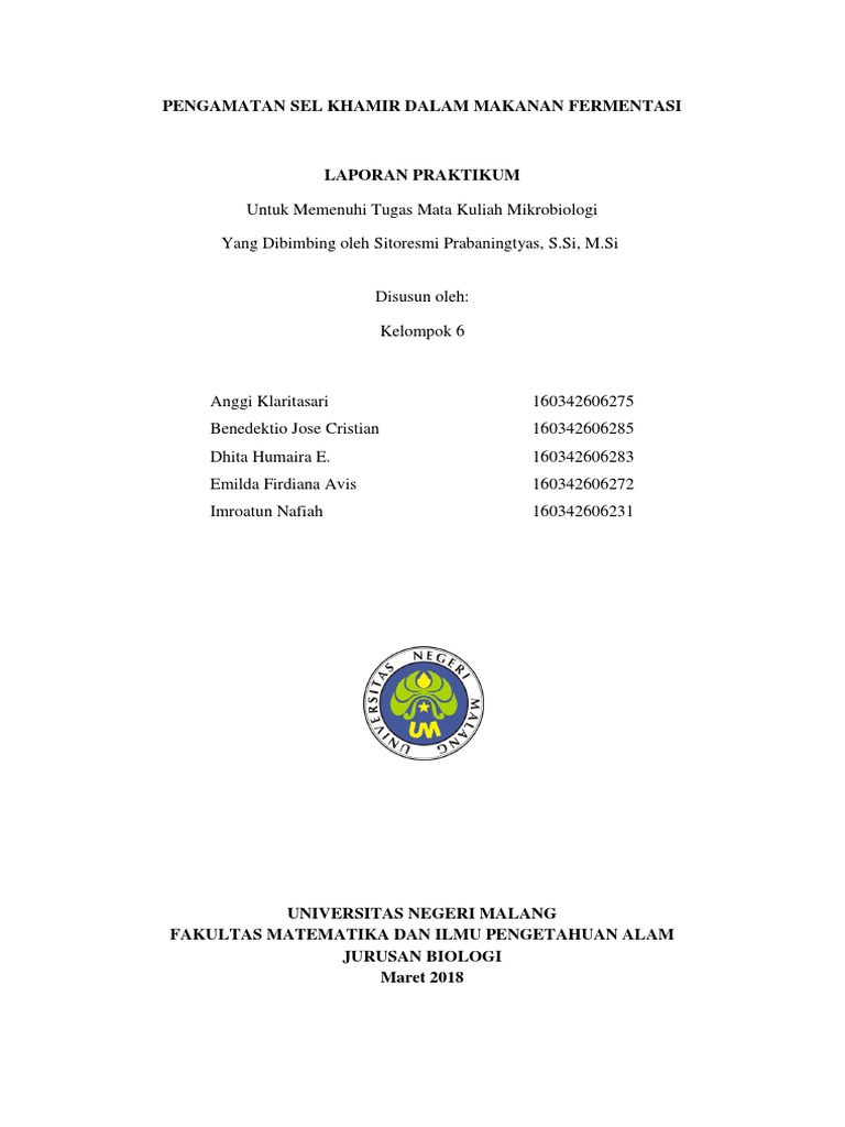 Pengamatan Sel Khamir pada Fermentasi | PDF