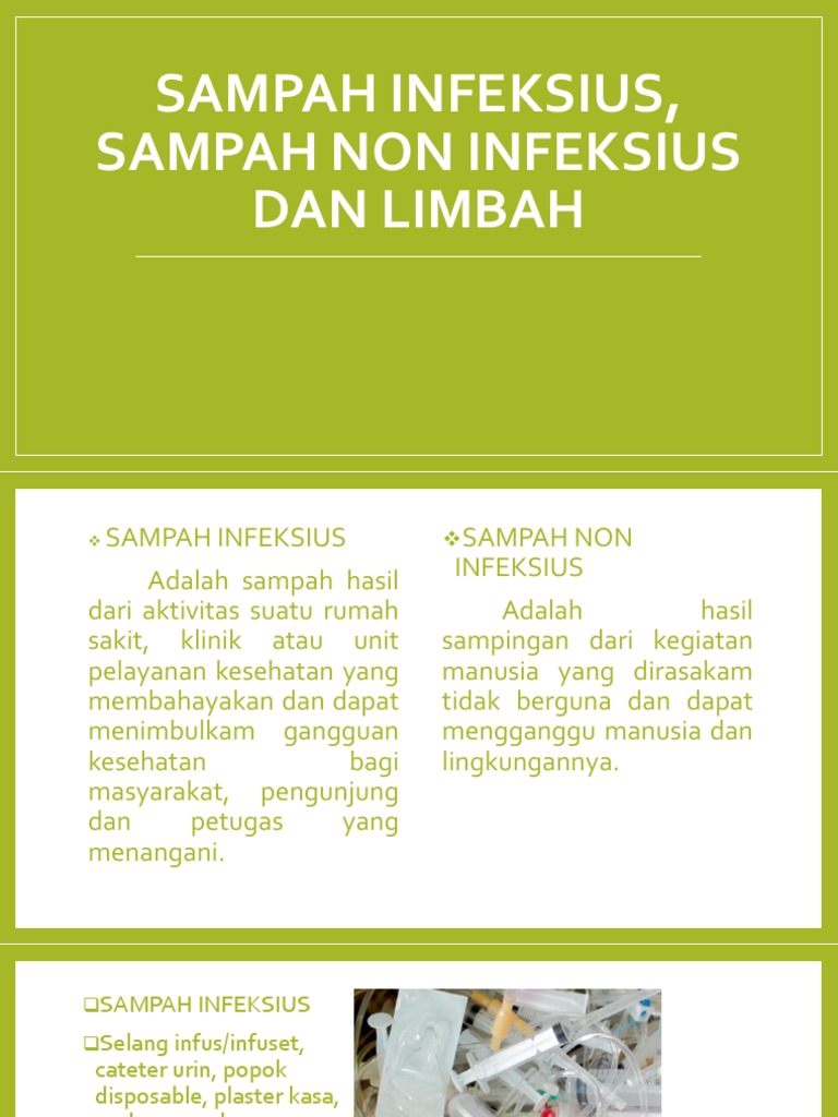 Sampah Infeksius, Sampah Non Infeksius Dan Limbah | PDF