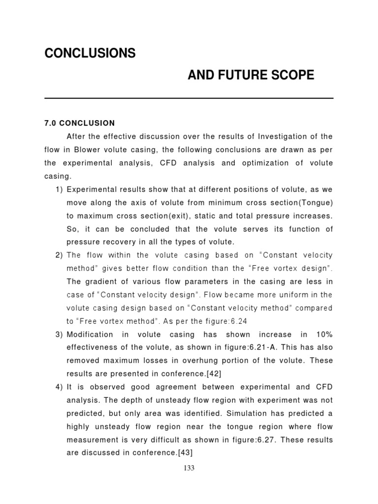 Conclusions and Future Scope: 7.0 Conclusion | PDF | Fluid Dynamics | Continuum Mechanics