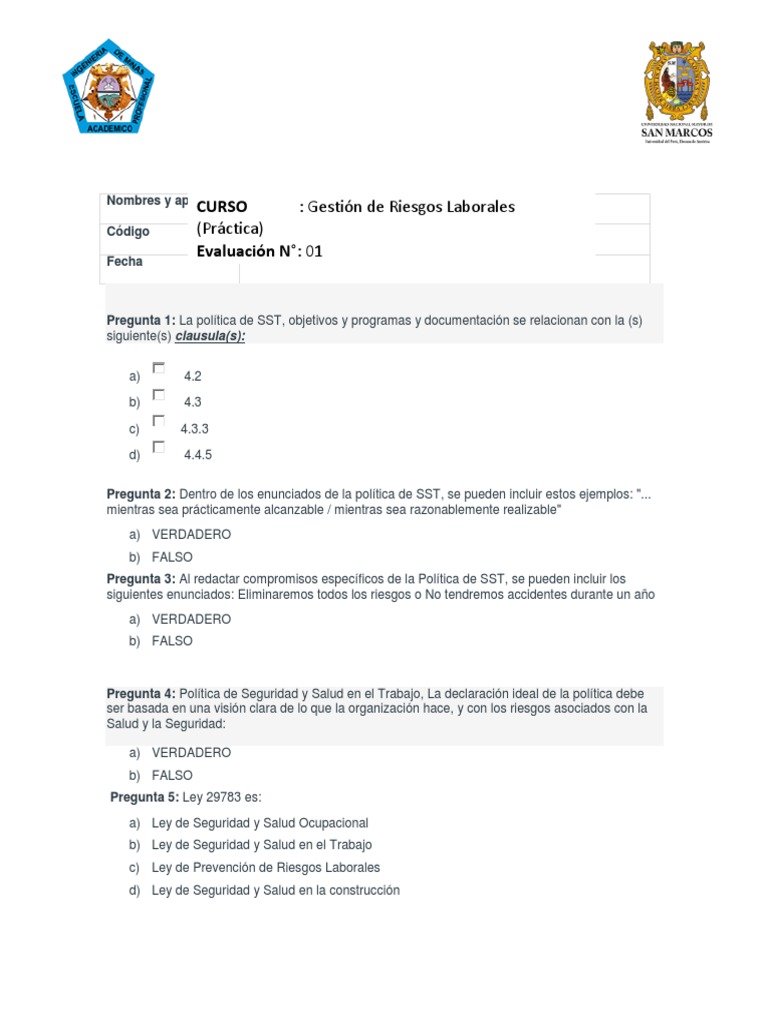 Examen N 1 | PDF | Planificación | Informática y tecnología de la información