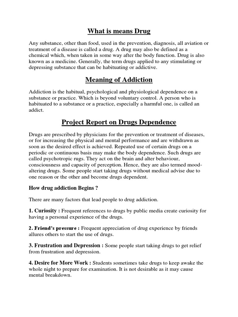 What Is Drug Addiction | PDF