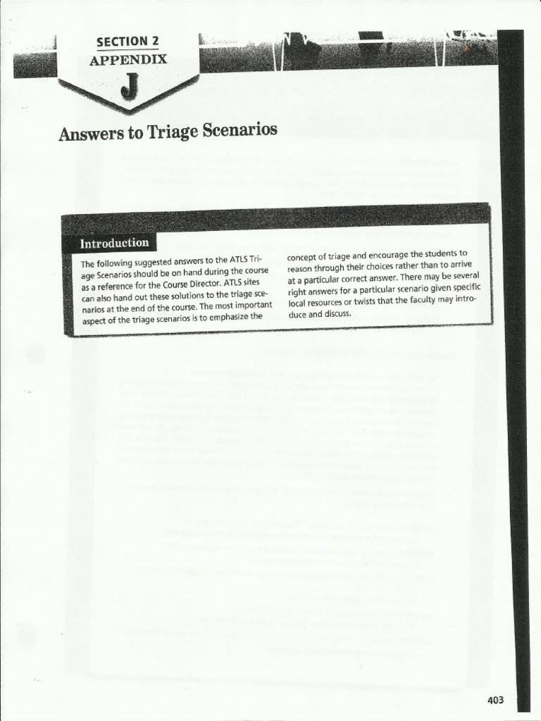 Triage Scenario Answer PDF | PDF