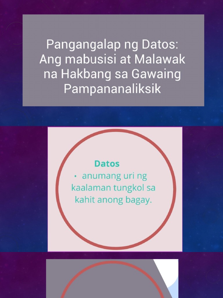 Pangangalap NG Datos | PDF