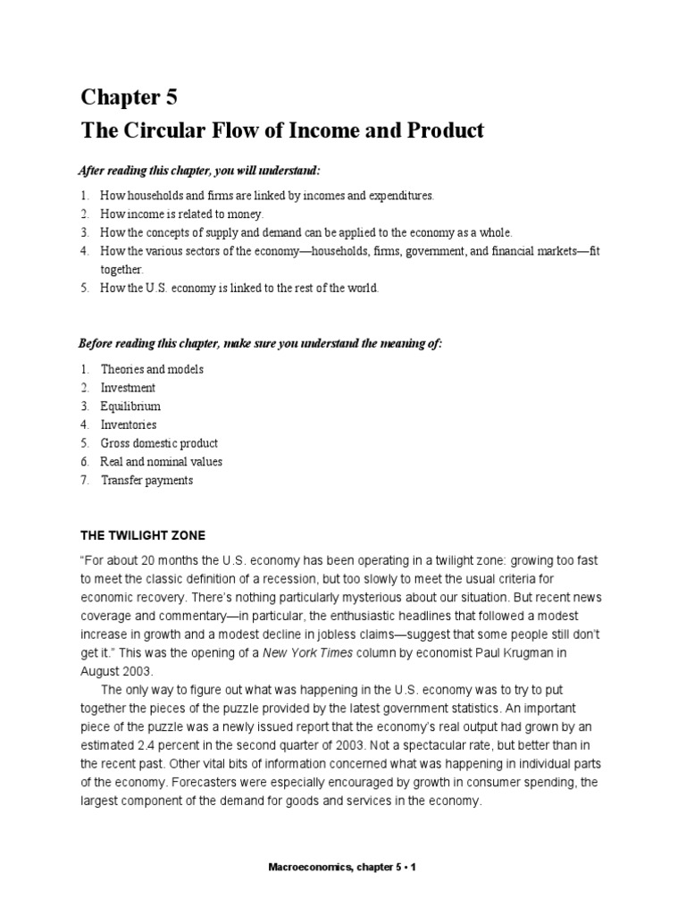 Circular Flow of Income Explained | PDF | Government Budget Balance ...