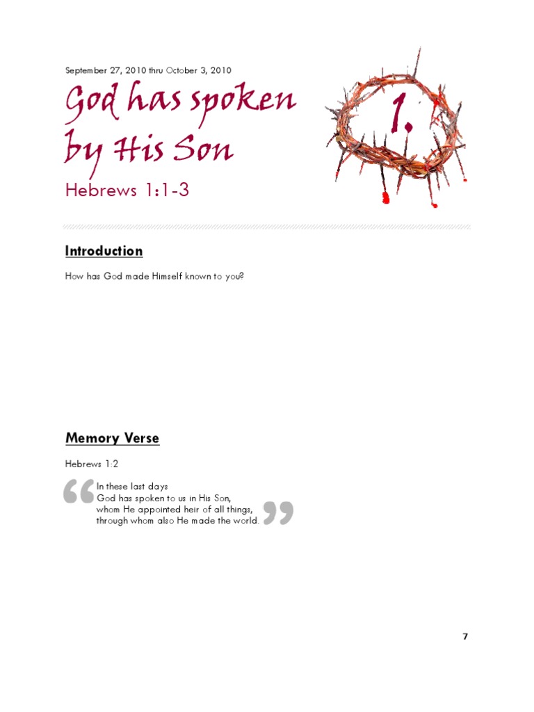 01-God Has Spoken | Revelation | Bible