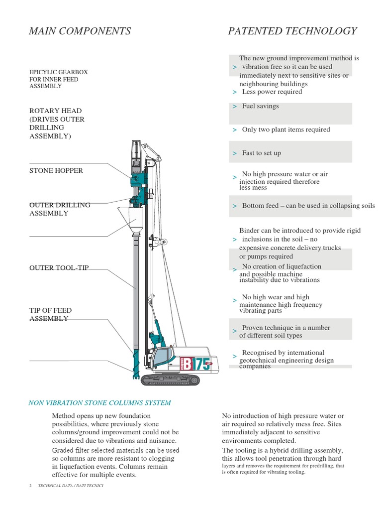 Casagrande Stone Columns Webedition | PDF | Drilling Rig | Drilling