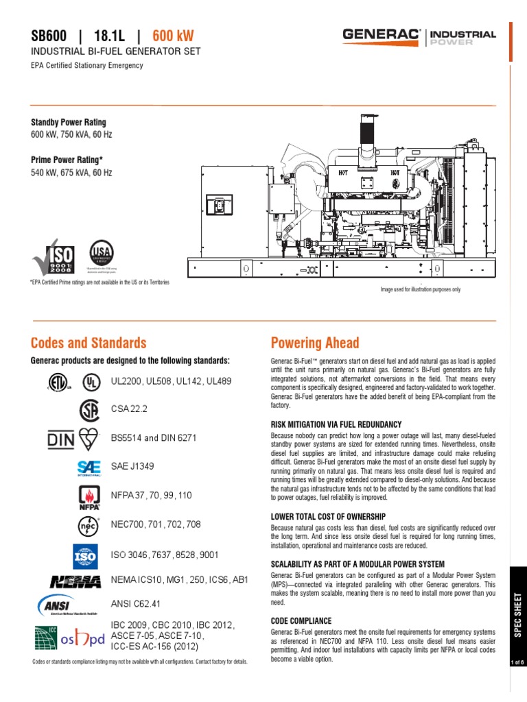 GENERAC | PDF | Horsepower | Diesel Engine