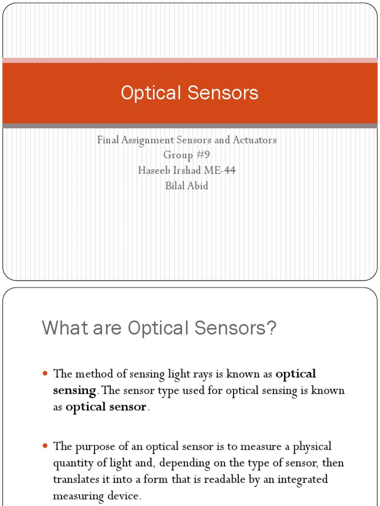 Understanding Optical Sensors and Applications | PDF
