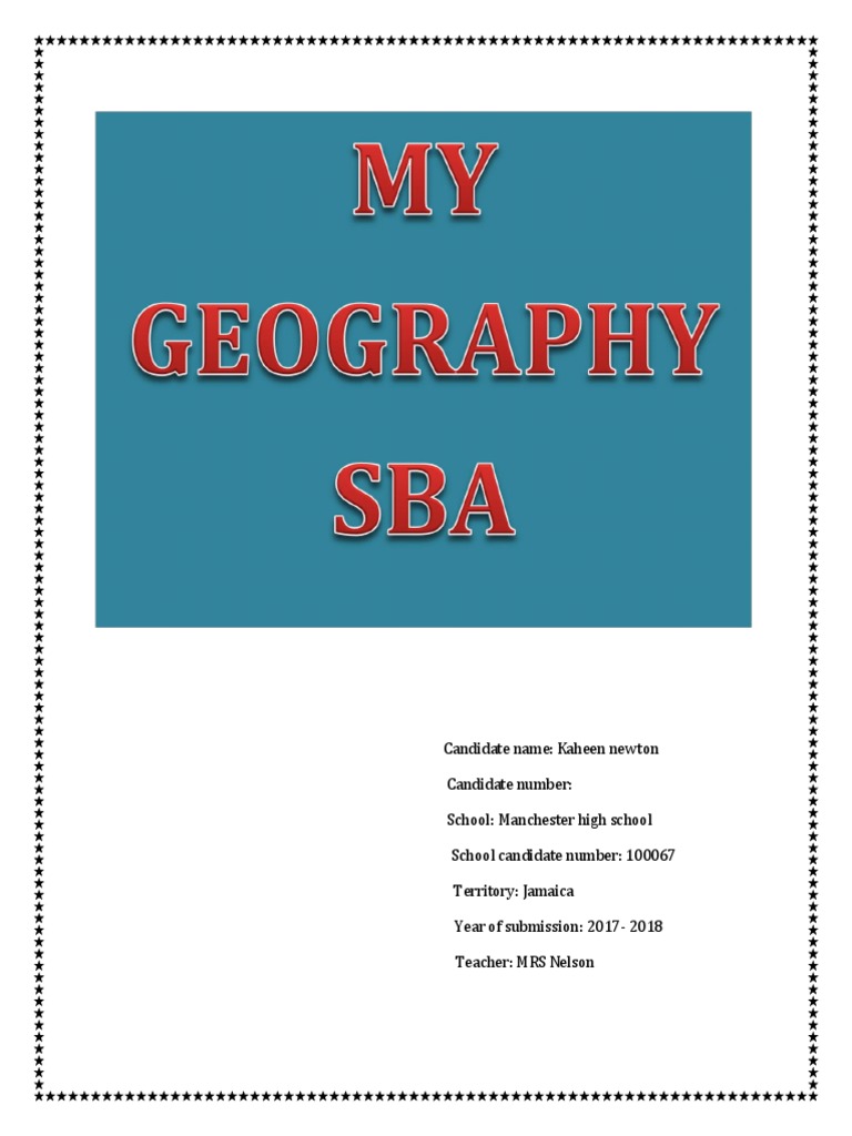 Geography Sba | PDF | Sediment | River