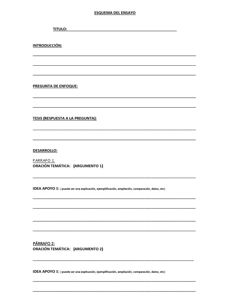 Esquema Del Ensayo Argumentativo Persuasivo | PDF | Ensayos | Epistemología