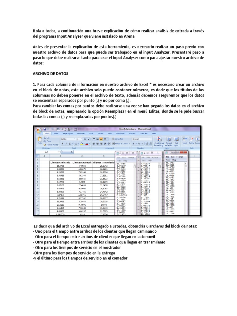 Tutorial Input Analyzer PDF | PDF | Archivo de computadora | Información