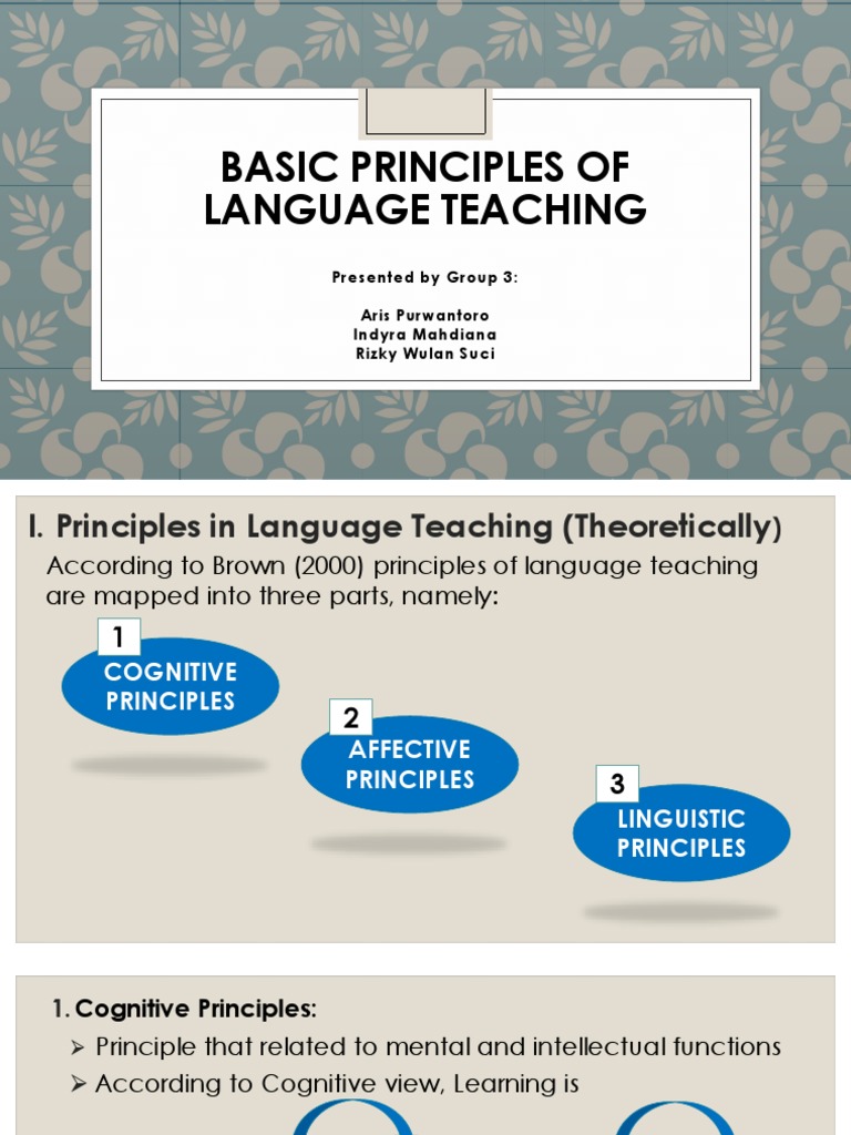 Basic Principles of Language Teaching | PDF | Motivation | Motivational