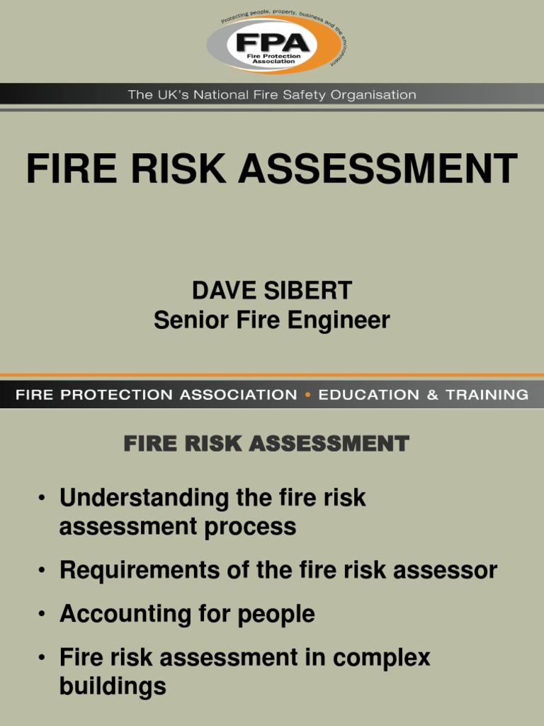 Fire Risk Assesment-Dave Sibert | PDF | Fires | Risk Assessment