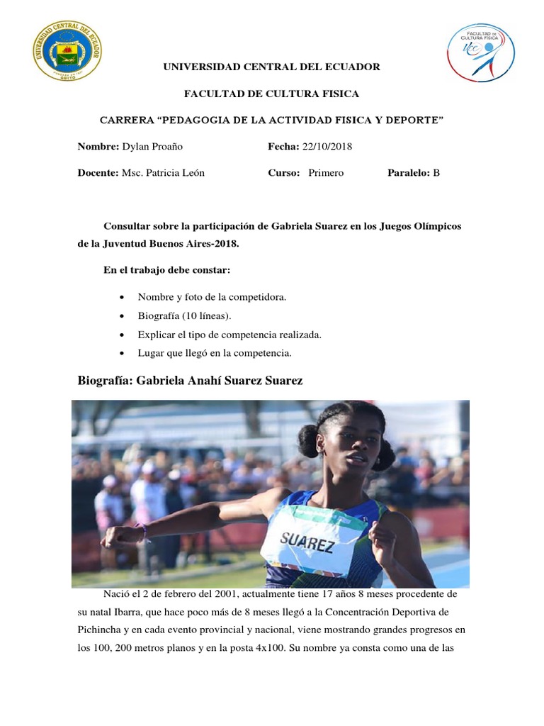 Gabriela Suarez Biografia | PDF