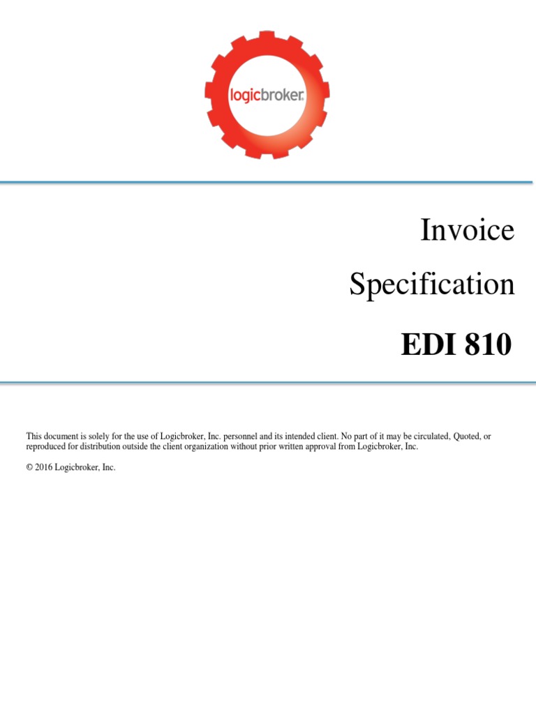 Logicbroker 810 EDI Specifications | PDF | Electronic Data Interchange ...