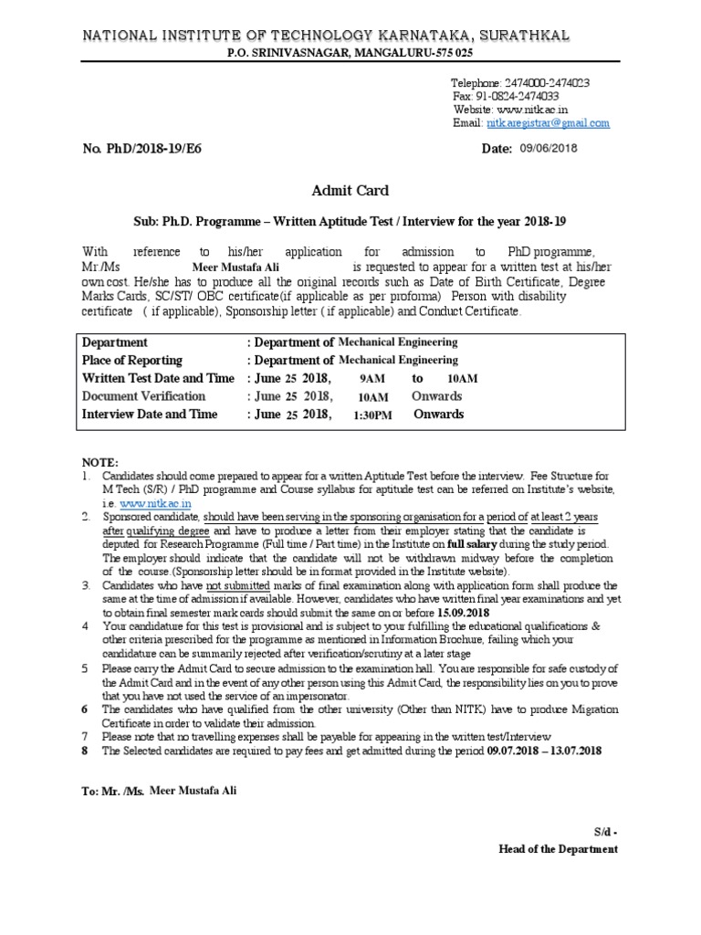 Call Letter PDF PDF | PDF | University And College Admission | Doctor ...