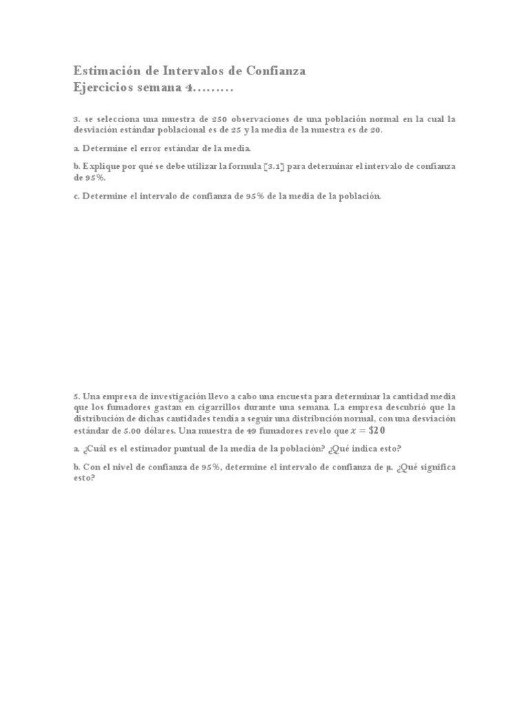 Estimación de Intervalos de Confianza | Descargar gratis PDF | Intervalo de confianza | Estimador
