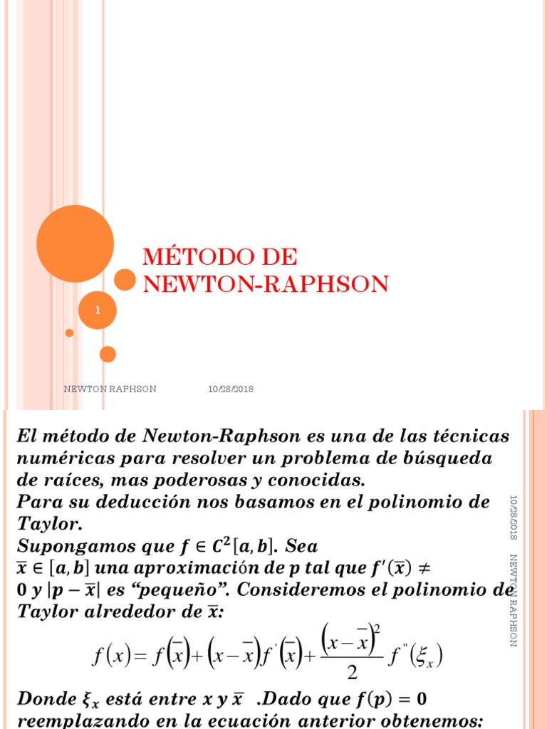 Método de Newton Raphson | PDF | Objetos matemáticos | Análisis
