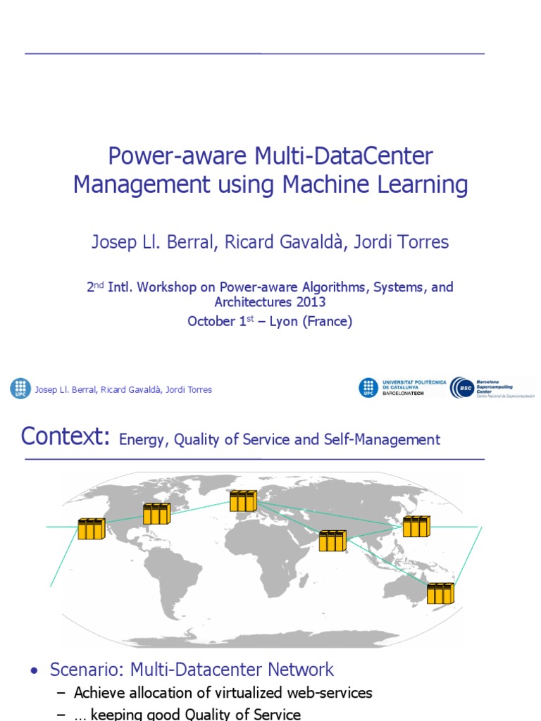 Power-Aware Multi-Datacenter Management Using Machine Learning | PDF ...