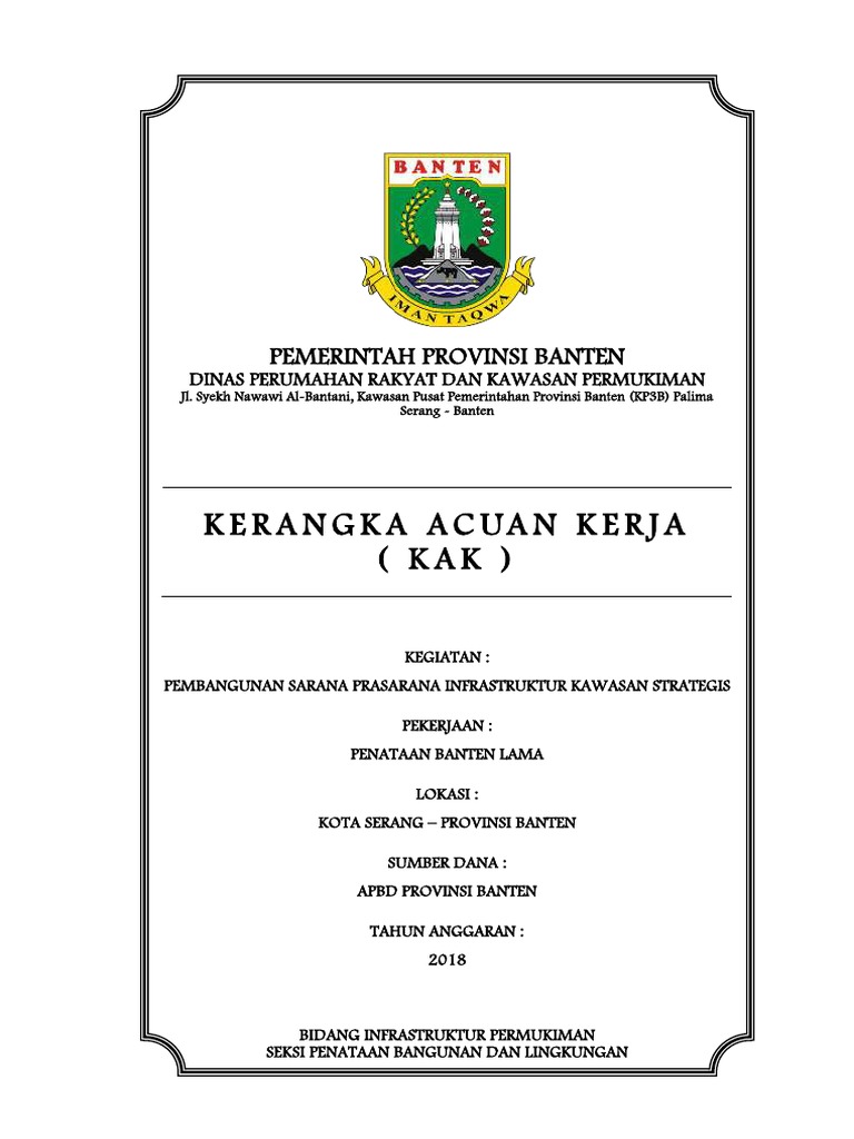 KAK Pembangunan Infrastruktur Banten | PDF | Seni