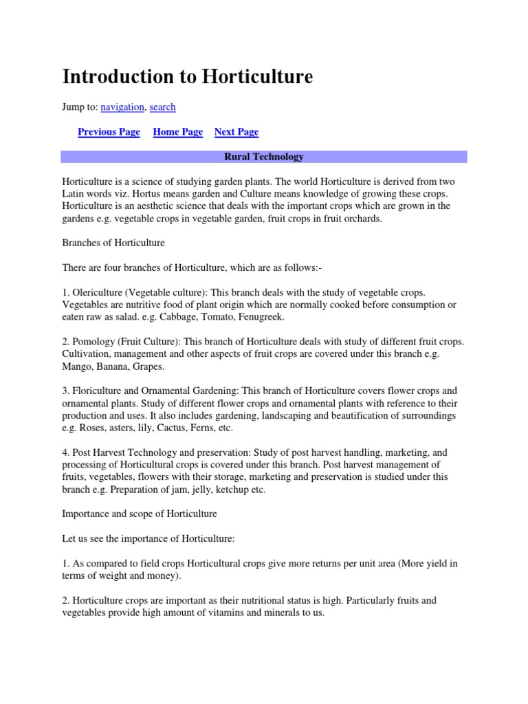 Introduction To Horticulture | PDF | Fertilizer | Irrigation