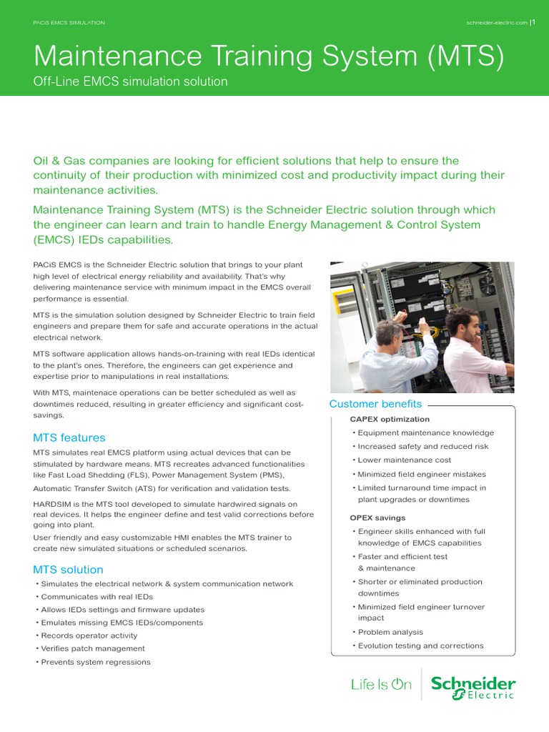 Maintenance Training System (MTS) : Off-Line EMCS Simulation Solution ...