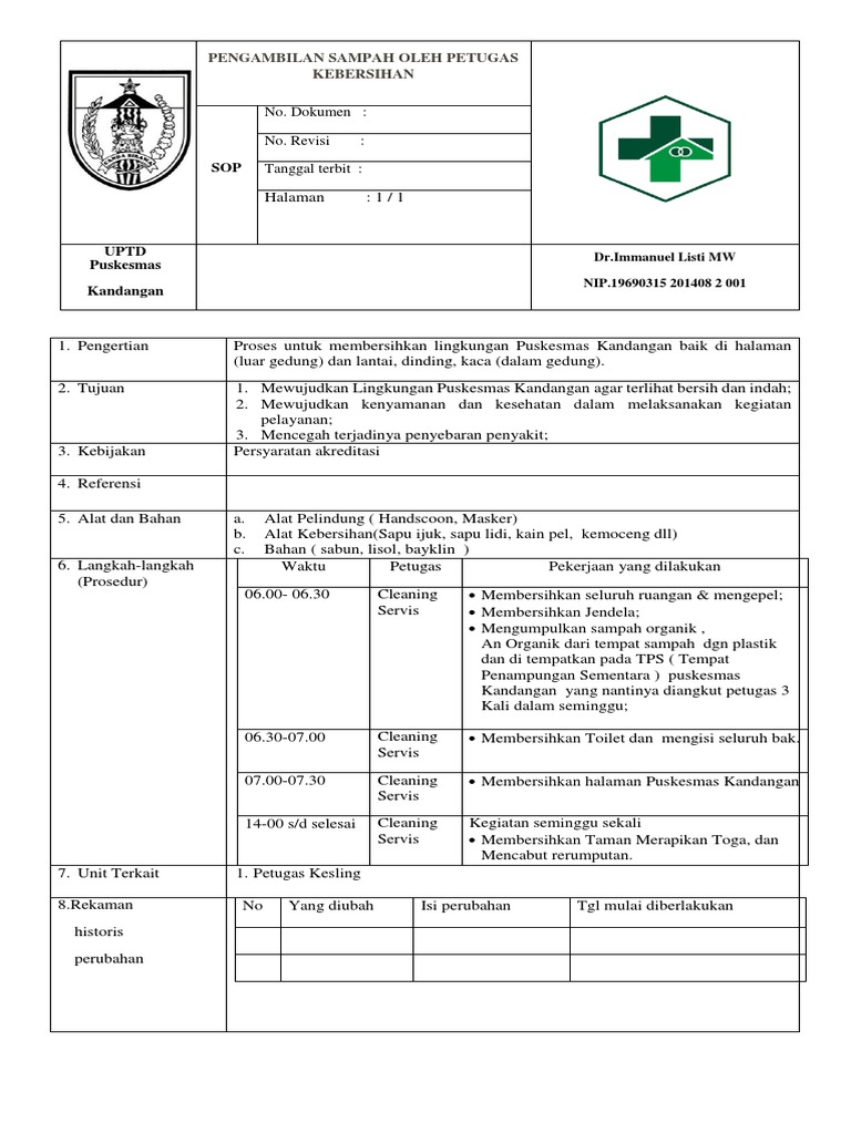 Sop Cleaning Servis | PDF