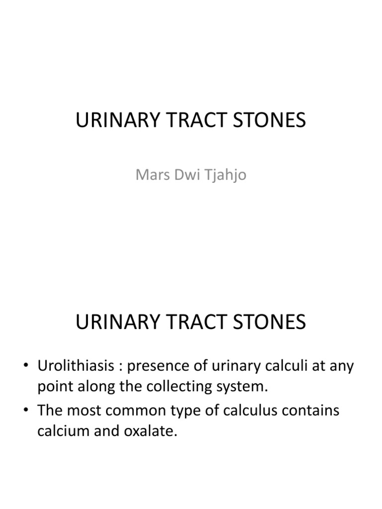 Urinary Tract Stones | PDF | Medicine | Clinical Medicine
