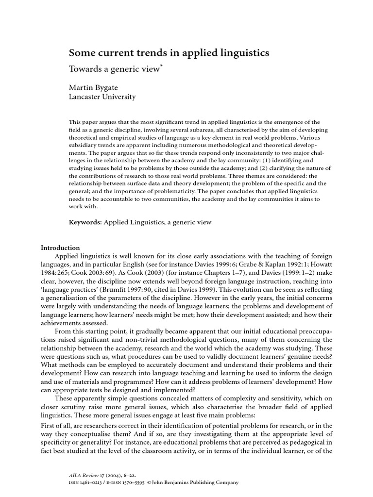 Belcher D Considering What We Know and Need To Know About Second ...