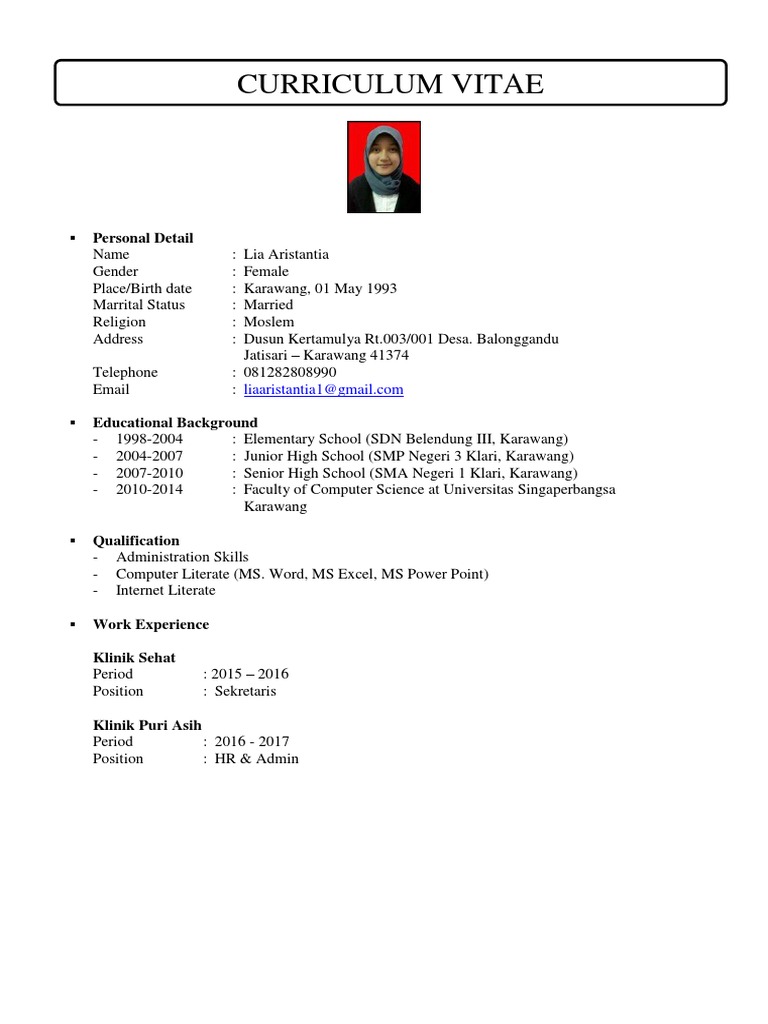 CV. Lia Aristantia | PDF