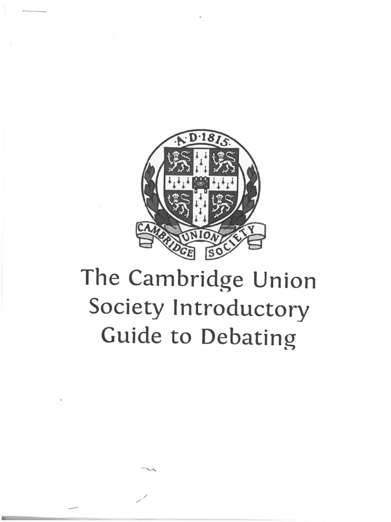 Cambridge Debate BP Format and Basic Argumentation | PDF | Public ...
