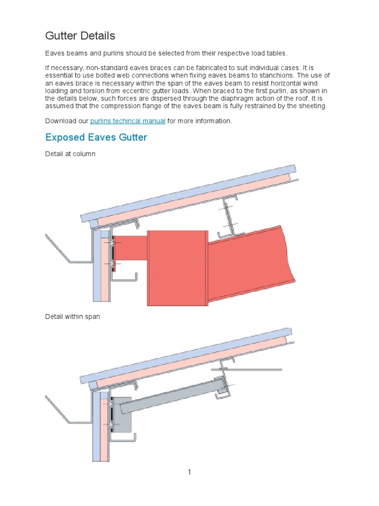 Eaves Gutter Installation Details | PDF