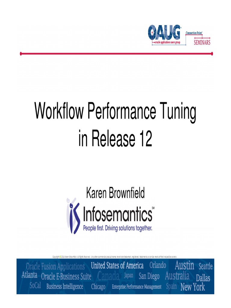 Workflow Performance Tuning in Release 12.1 | PDF | Trademark | Parameter (Computer Programming)
