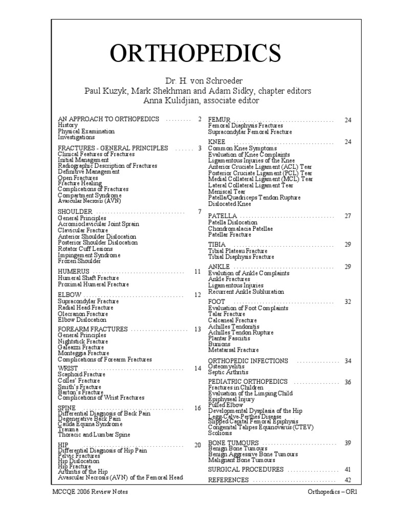 Orthopedics PDF | PDF | Knee | Shoulder