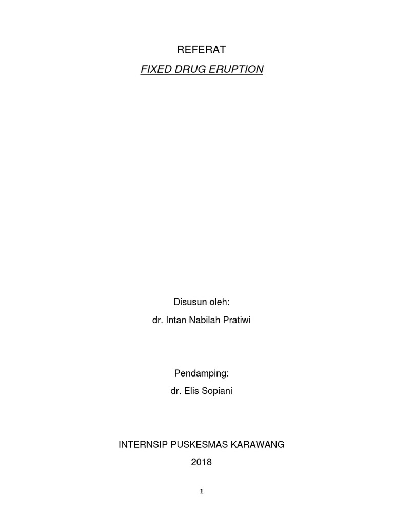 Fixed Drug Eruption | PDF