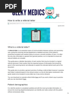 How To Write An Hpi | PDF | Pain | Thorax