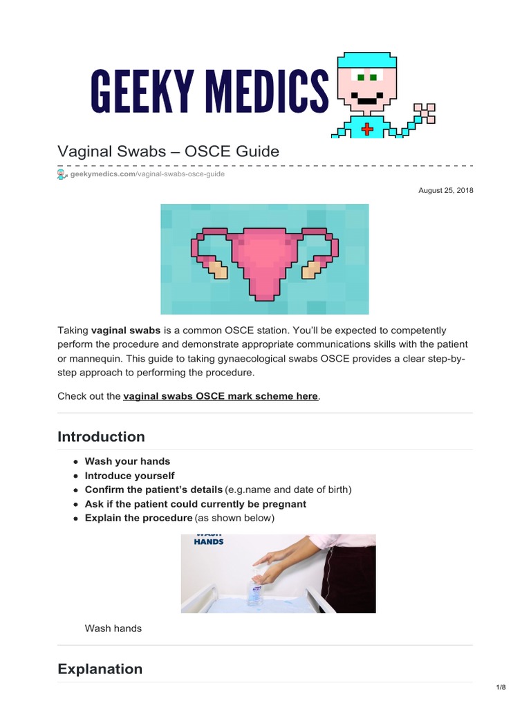 Vaginal Swabs OSCE Guide PDF | PDF | Vagina | Women's Health