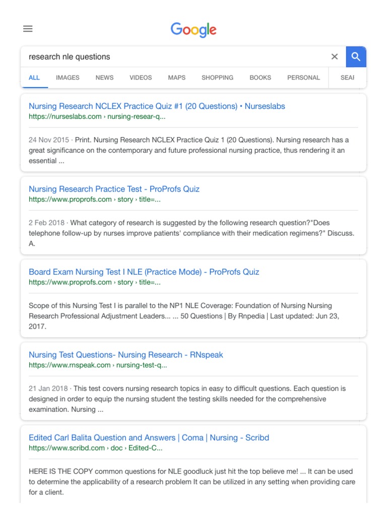 Nursing Research Exam Questions Guide | PDF | National Council ...