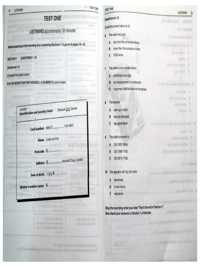 IELTS Test Builder 1 PDF | PDF