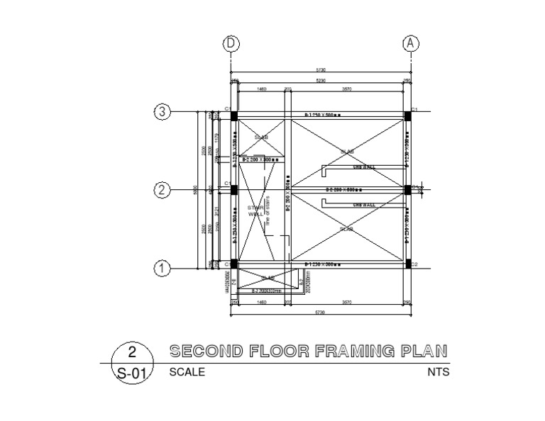 Second Floor Framing Plan: NTS Scale | PDF