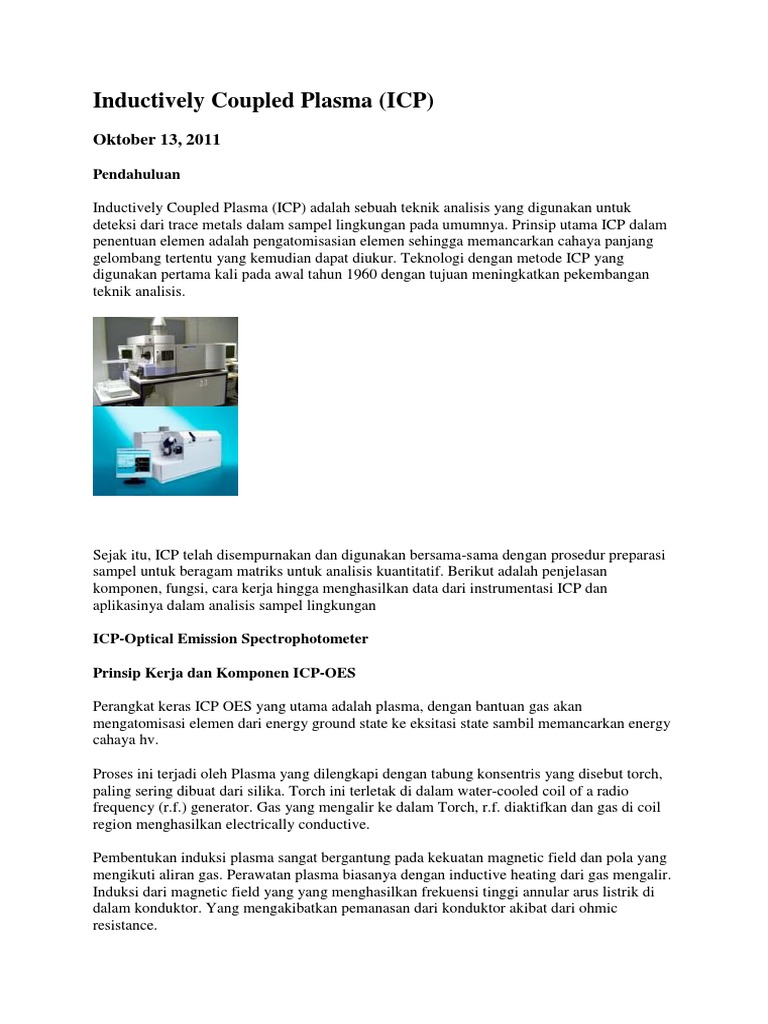 Kimia Analis ICP | PDF